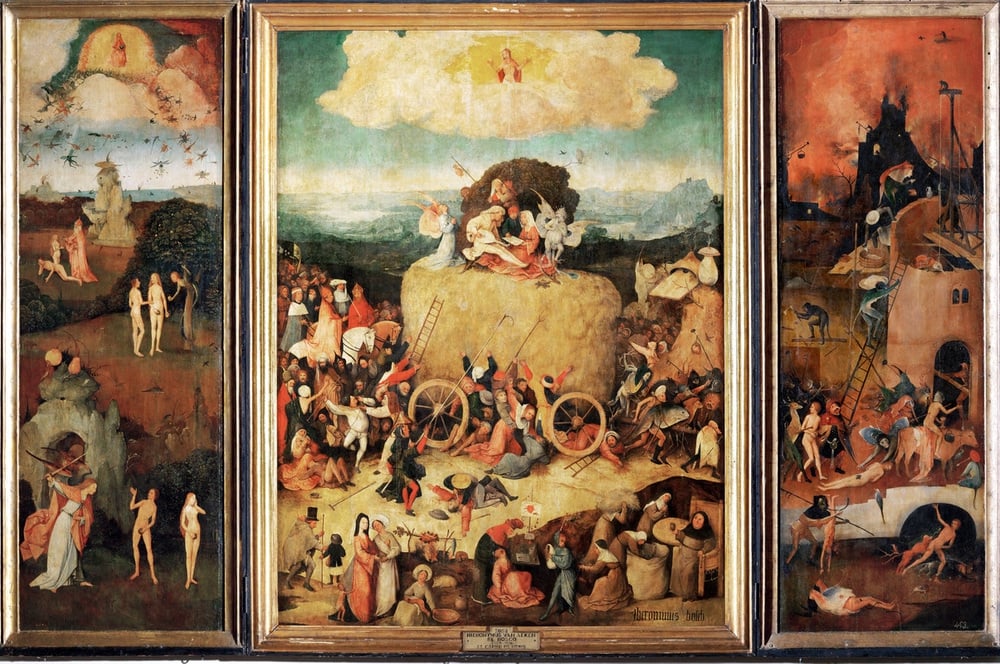 Der Heuwagen von Hieronymus Bosch: hochwertiger Kunstdruck